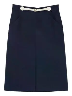 Valentino Garavani Belted Midi Skirt - Blue