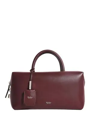 Max Mara Medium Leather Bowler Bag - Red
