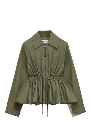 Loewe Gathered Peplum Jacket - Green