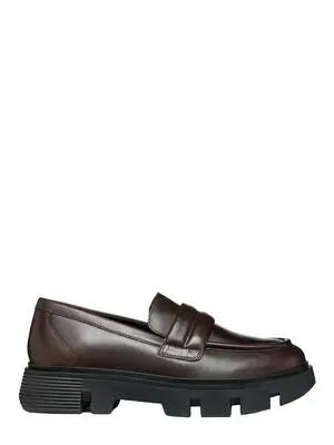 Geox Vilde Penny-strap Platform Loafers - Brown