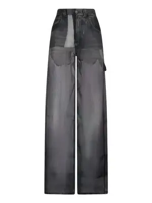 Destin Winona Denim-effect Wide Leg Trousers - Black
