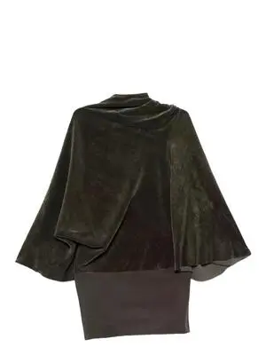 Rick Owens Concordians Cylinder Draped Bell-sleeve Top - Green