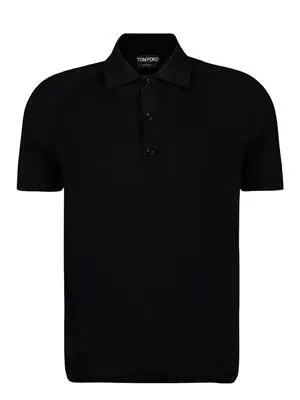 TOM FORD Short-sleeve Polo Shirt - Black