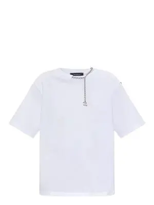 Sportmax Chain-embellished Cotton T-shirt - White