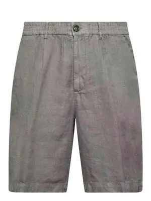 Brunello Cucinelli Pleated Linen Shorts - Grey