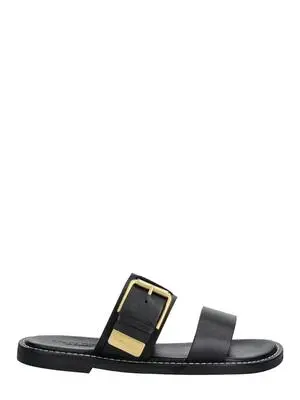 Marc O'polo Buckled Leather Slides - Black