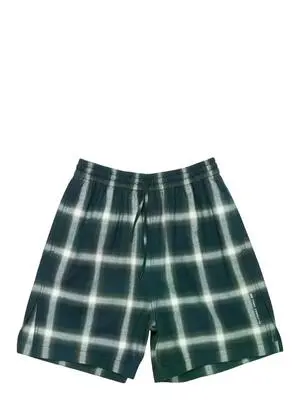 Acne Studios Checked Elastic-waist Shorts - Green
