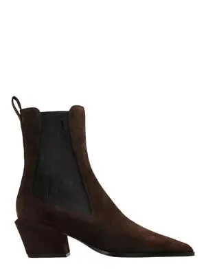 Paris Texas Pointed-toe Block-heel Boots - Brown