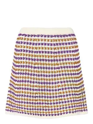 ERES Knitted A-line Mini Skirt - Purple