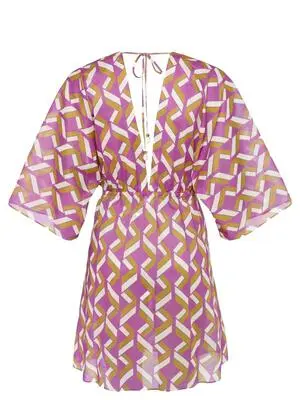 ERES Geometric-print Dress - Purple