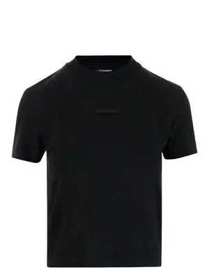 Jacquemus Grosgrain Logo Crewneck T-Shirt Black