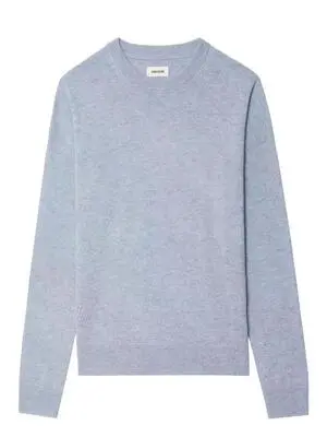 Zadig&Voltaire Cashmere Sweater With Heart Patches - Blue