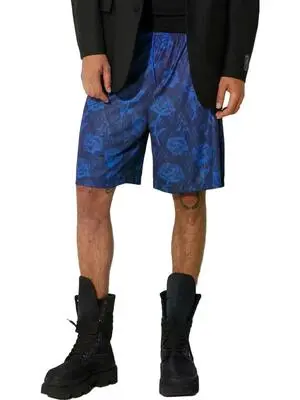 Aries X Umbro Floral-print Shorts - Blue