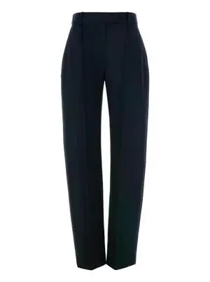 Alexander McQueen Pleated Wool Trousers - Blue