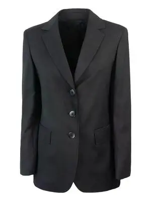 Max Mara Single-breasted Wool Blazer - Black