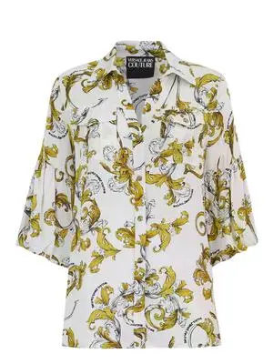 Versace Floral-print Button-up Shirt - White