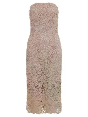 ERMANNO SCERVINO Floral Lace Strapless Dress