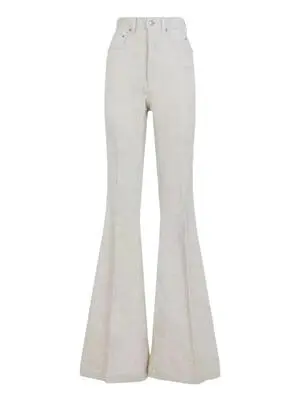 Rick Owens Corduroy Flared Trousers - White