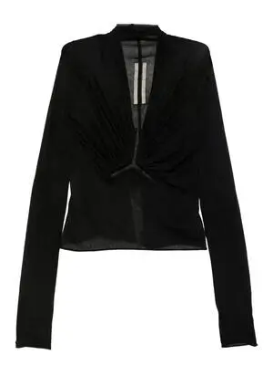 Rick Owens Cut-out Long-sleeve Top - Black