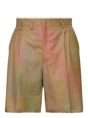 MAISON MARGIELA Tailored Check-print Shorts - Neutrals