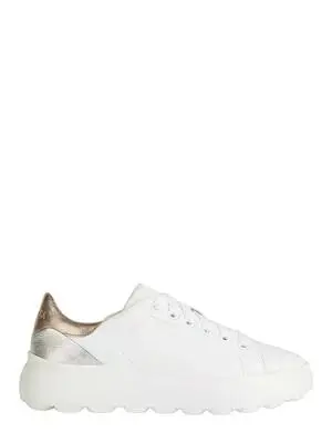Geox Spherica Leather Sneakers - White
