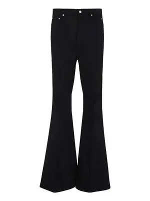 Rick Owens Corduroy Flared Trousers - Black