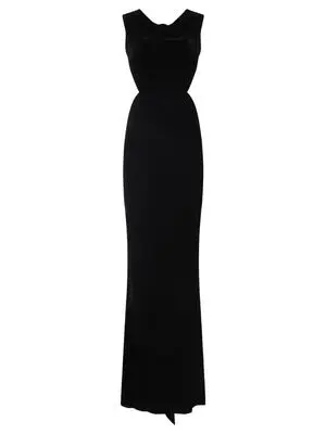 Rick Owens Cut-out Velvet Gown - Black
