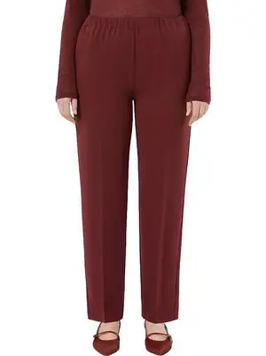 Marina Rinaldi Straight Leg Pants - Bordeaux