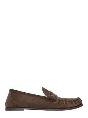 Saint Laurent Laurent Suede Loafers - Almond