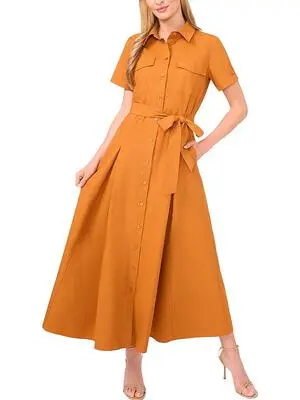 Ted Baker London Shirt Dress With Belt - Honey Ginger
