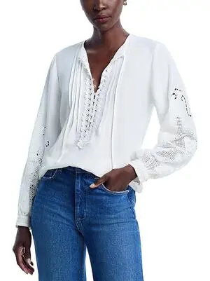 KOBI HALPERIN Juni Lace Trim Top