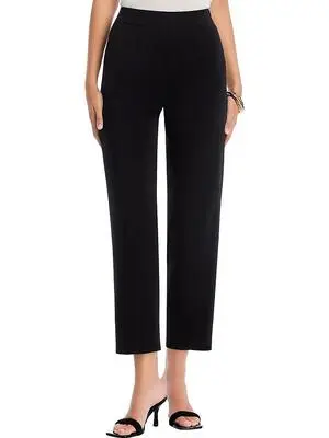 Misook Straight Pull-on Pants - Black