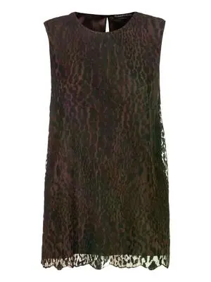 TOM FORD Leopard-lace Top - Brown