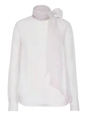 Brunello Cucinelli Pussybow Blouse - Neutrals