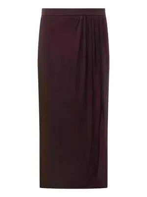 TOM FORD Wrap Pleated Maxi Skirt - Purple