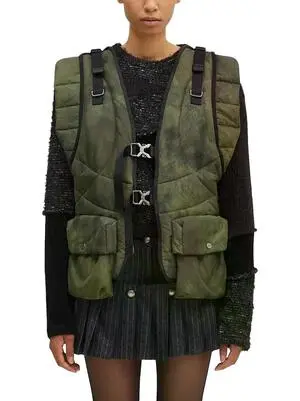Andersson Bell Quilted Buckle-fastening Gilet - Green