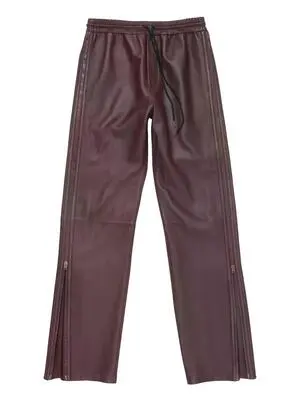 Acne Studios Drawstring Leather Trousers - Red