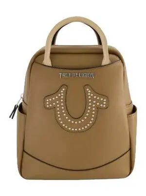True Religion Studded Horseshoe Mini Backpack - Brown