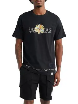 VIC GARCIA WORLD Unique Graphic T-shirt - Black