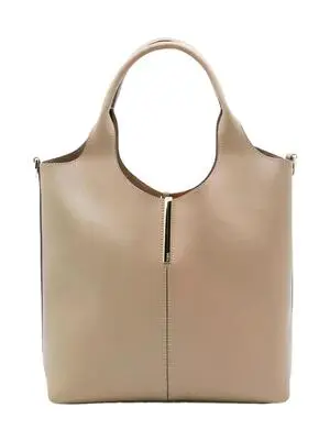 TOD'S Top-handle Leather Bag - Neutrals