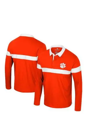 COLOSSEUM Clemson Tigers Too Cool For School Long Sleeve Polo - Orange