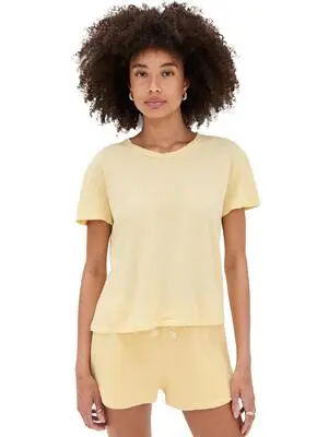 PERFECTWHITETEE Cotton Boxy Tee - Banana
