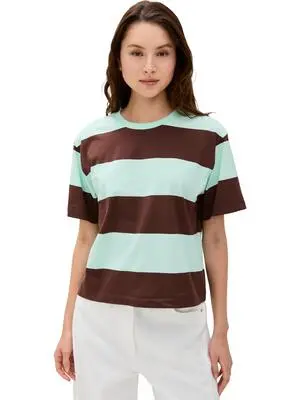 LE BOP Rory Striped Tee - Mint Chip