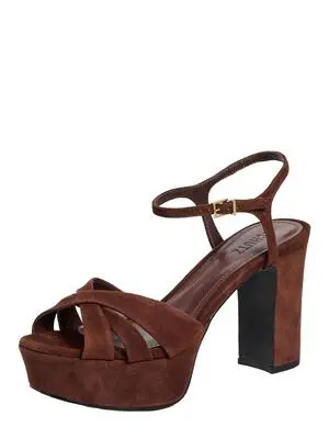 Schutz Keefa Platform Heels - Root Brown