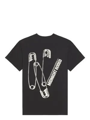 MIDNIGHT RODEO Pinned T-shirt In Black - Vintage Black