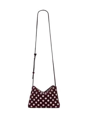 Khaite Lina Medium Stud Crossbody Bag - Rouge Noir