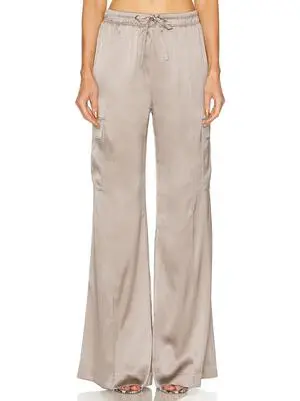 TOM FORD Silk Satin Cargo Pj Pant - Dark Silver