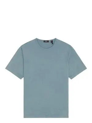 Theory Faded Crew Neck Tee In Blue - Dark Rainstorm