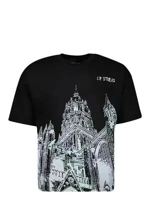 L8 STUDIO Cathédrale Printed T-shirt - Black