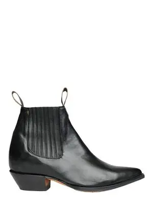 CHAMULA Botin Vaquero Pointed-toe Ankle Boots - Black